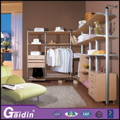 China luxury aluminum profile bedroom furniture save space cloth modular wardrobe for sale