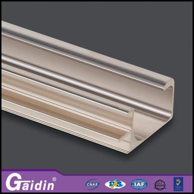 China aluminum extrude modern recessed woodgrain kitchen cabinet shower door handle profiles for sale