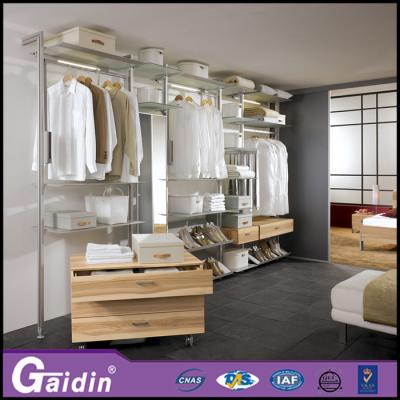 China hottest luxury aluminum profile closet cabinet organizer innovative cloth modular wardrobe for sale
