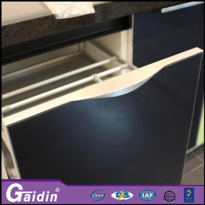China wardrobe kitchen accessories foggy siver aluminum furniture handle for sale