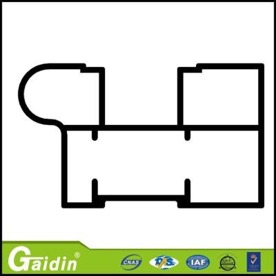 China anodized hotel extrude bedroom OEM project sliding door aluminum profiles for sale