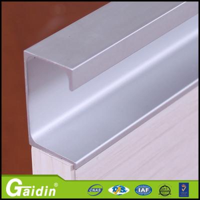 China kitchen cabinet door frame g handle edge aluminum profile for sale