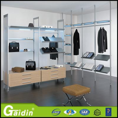 China make in China hanging rail systems wardrobe tube aluminum bedroom wardrobe closet for sale