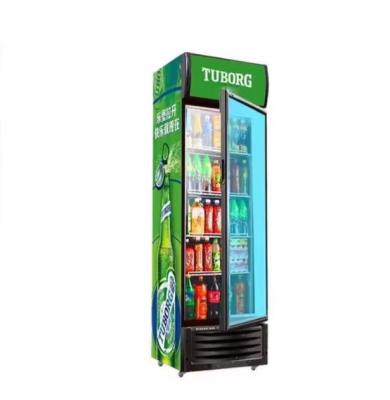 China Transparent Single Door Merchandiser Refrigerator Glass Door Merchandiser for sale