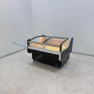 China Stainless Steel Fresh Meat Showcase Meat Display Freezer For Grocery Store for sale