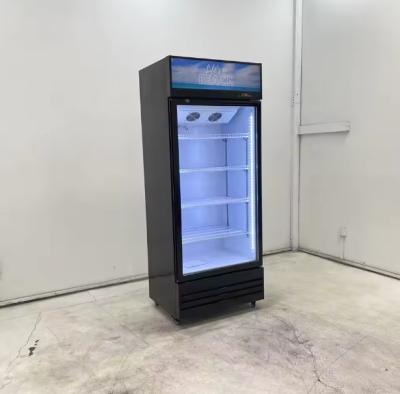 China Single Door Drinks Fridge Adjustable Drink Refrigerator Fan Cooling for sale