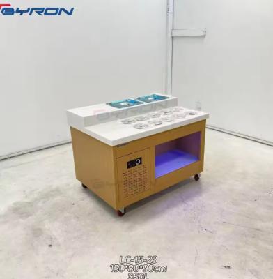 China Condiment Hotpot Refrigerator Malatang Open Merchandiser Refrigerator for sale