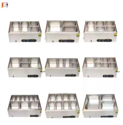 China Rectangular Bain Marie Electric Food Warmer 150L 3 Pan Bain Marie for sale