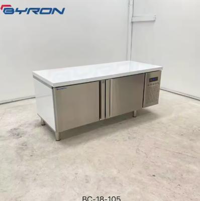 China Pull Open Workbench Freezer 2 Door Automatic Defrost Adjustable Shelves for sale