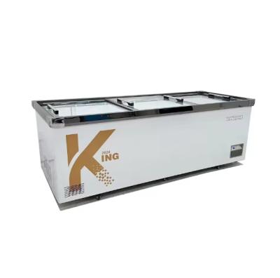 China Supermarket Top Glass Freezer Glass Chest Freezer Customized Logo for sale