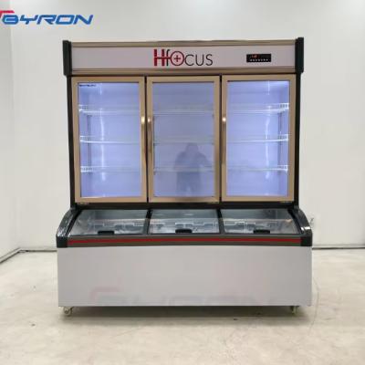 China Vertical Triple Door Display Freezer Convenience Store Coolers Adjustable for sale
