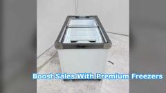 Supermarket Top Glass Freezer Customized Logo Display