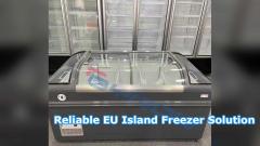 Commercial EU Island Freezer Manual Control for Retail