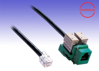 China RJ11 female to RJ11 cable adaptor Network Cable Telephony Voice Wiring for sale