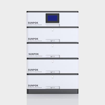 China Lifepo4 Lithium Battery 48v 20kw 10kwh Stacked Module Energy Storage Akku for sale