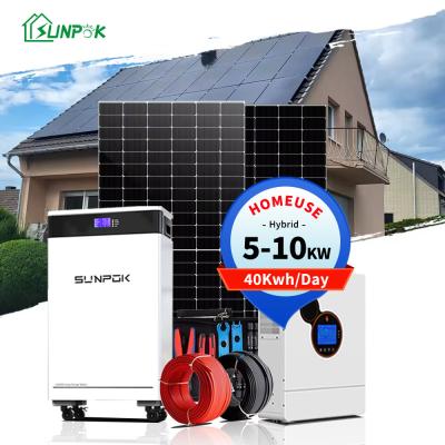China Home Use Solar Energy System Complete Kit 5Kw 10Kw 30Kw Solar Panels Power System for sale