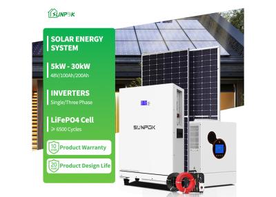 China Hybrid Off Grid Solar Power System 5kw 10kw 15kw Complete Solar System for sale