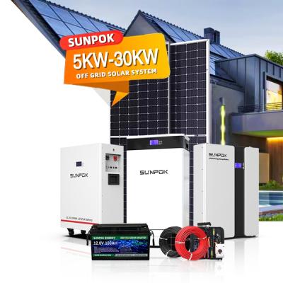 China Hybrid Solar System 5KW 10KW 15KW 20KW 50KW Off Grid Solar Power System Complete Kit Solar Energy System for Home for sale