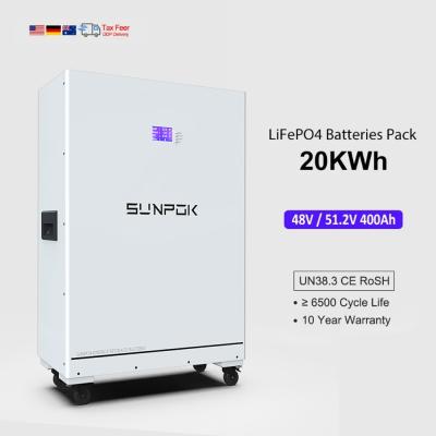 Cina Sistema di accumulo di energia per la casa a muro di 400Ah con batteria Lifepo4 da 20 kW e batteria al litio Lifepo4 da 48 V in vendita