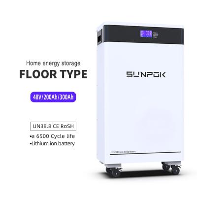 China 15KWh 51.2V 280Ah 300Ah Wheels Easy Move Solar Home Energy Storage 15KWh 300Ah Lithium Ion Batteries LiFePO4 for sale
