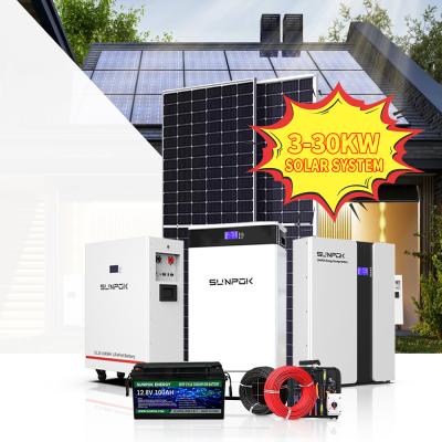 China 5KW Full Solar Energy System Lifepo4 Battery Solar Technology Monocrystalline Solar Panel 10kw 15kw for sale