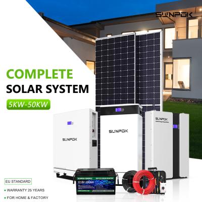 China 2.2kw 3.2kw 4.2kw 6.2kw 9kw 12kw Hybrid Solar Inverter Complete Home Power Off Grid Solar System for sale