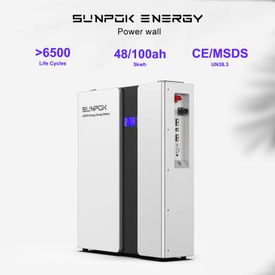 China Sunpok 51.2V 200Ah LiFePO4 Battery 10.24kWh Solar Powerwall for sale