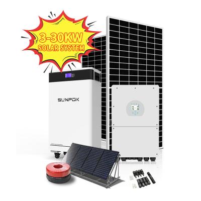 China 5kW Hybrid Solar Power System with Lithium Battery and Inverter for sale