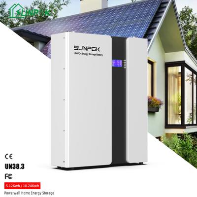 China 10Kwh Powerwall 51.2V 200Ah Wall Mounted Lithium Battery 10Kwh 48V 200Ah Lifepo4 Powerwall Home Energy Storage Solar Battery for sale