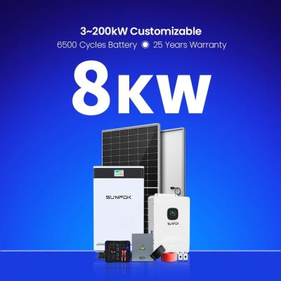 China Home Residential Roof 3KW 5KW 6KW 8KW 10KW 15KW 20KW off Grid Home Power Hybrid Solar Energy Systems for sale