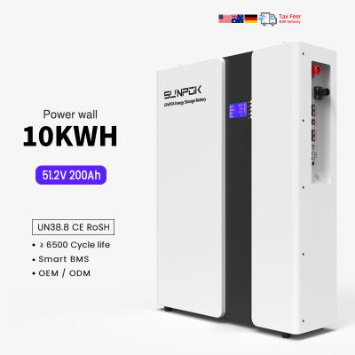 Китай Новая энергия 10кВтч Lifepo4 Power Wall Battery Lifepo4 48V 200Ah Домашний аккумулятор для солнечной энергетической системы Домашнее хранение энергии продается