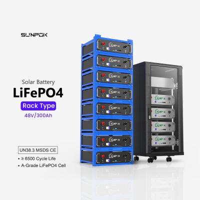 中国 48V Lifepo4 リチウム電池ラックマウント 51.2V 100ah 5kwh 産業用エネルギー貯蔵ソーラーBMSシステムバッテリー 販売のため