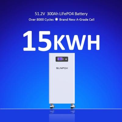 China Good Price Mobile Vertical Solar 15KWH 300Ah Lithium Ion Battery Pack Lifepo4 51.2V High Quality Mobile Vertical Solar Battery for sale