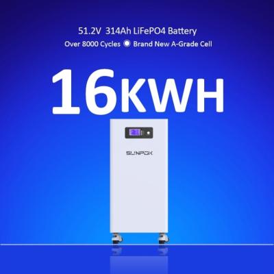 China Lithium Battery 51.2 Volt 280ah 300ah 15KW Battery Lifepo4 Pack Deep Cycle Powerwall Energy Storage System with Wheels for sale