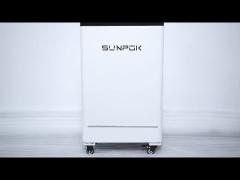 Recarregável 10kWh 20kWh 51.2V 48V 200Ah LIFEPO4 Bateria de íons de lítio 200 Ah Piso em casa Armazenamento de energia solar