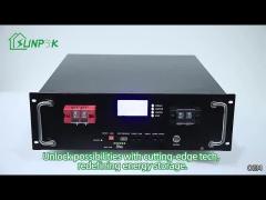 Μπαταρία Server Rack 48V 51.2V 10Kwh 15Kwh 100Ah 200Ah Lifepo4 Solar Battery Lithium Boxes Racks