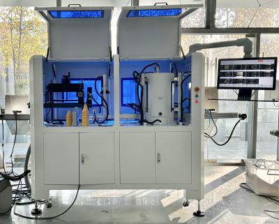 China Oil Bottles AI Vision Inspection Machine 11 Cameras Full Automated Latest AI Algorithms For Bottle Quality Control for sale
