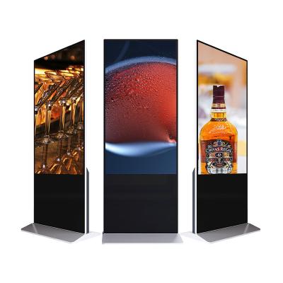China 65 Inch Indoor Digital Signage with 5000:1 Contrast Ratio 60000 Hours Lifespan and IP45 Rating Interactive Display Screen for sale