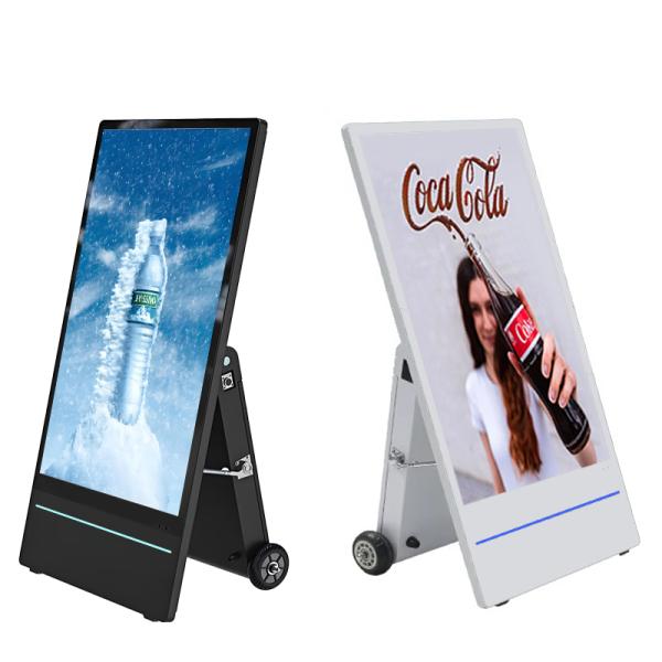 Quality 55 Inch UV Protected Rechargeable Outdoor LCD Display Android 10.0 For Portable Digital Signage for sale