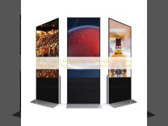 43 Inch Indoor Slim Digital Sign Touch Display With Built-in Media Player , Floor Interactive Information Display Screen