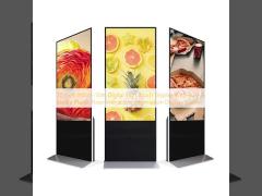 32 Inch Indoor Slim Digital Sign Touch Display With Built-in Media Player  Floor Interactive Information Display Screen