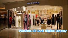 43 Inch Portable Digital Signage Kiosk Plug and Play Display