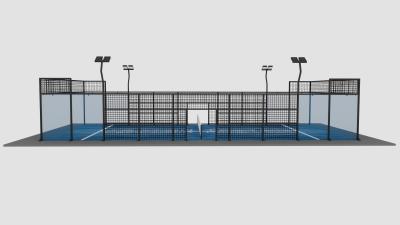 China TECTON Pro Panoramic Padel Courts with 12mm Safety Glass AkzoNobel Powder Coated for sale