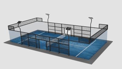China TECTON Super Panoramic Padel Court 20x10m With Heavy Duty Hot Dip Galvanized Structure for sale