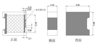 Cina 20 CVD Chip Termination Electrode di resistenza dell'elettrodo di CC 30GHz di watt: Oro in vendita