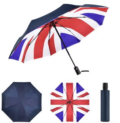 China Windproof Sturdy Folding Umbrella 3 Fold Umbrella Safe With Ergonomic Design for sale