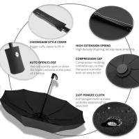 Quality Lightweight Folding Golf Umbrella With EVA Foam Handle And Double Canopy Design for sale