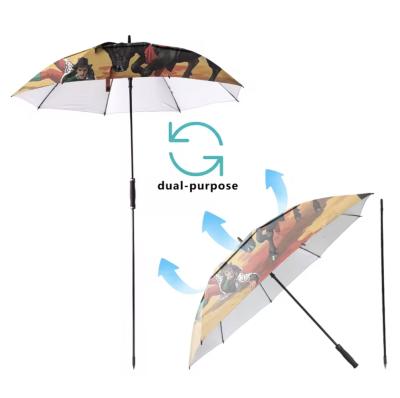 China UPF 50+ UV Protection Folding Umbrella with 19 Inches Coverage and Durable Pongee 190T Fabric for sale
