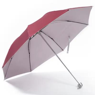 China Compact Foldable Umbrella with Water Resistant Pongee 190T Fabric Auto Open Manual Close and UPF 50+ UV Protection for sale