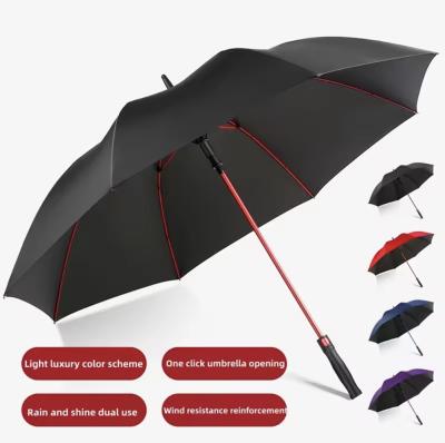 China Steel Frame Stick Umbrella with 8 Ribs for Superior Windproof Performance and Durability for sale